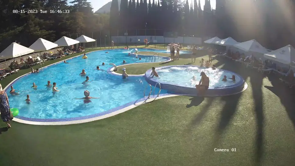 Live Webcam Swimming pool of the Alushta sanatorium