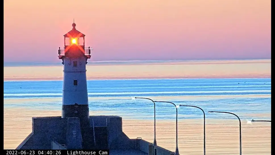 Trasmissione in diretta Faro del molo nord di Duluth