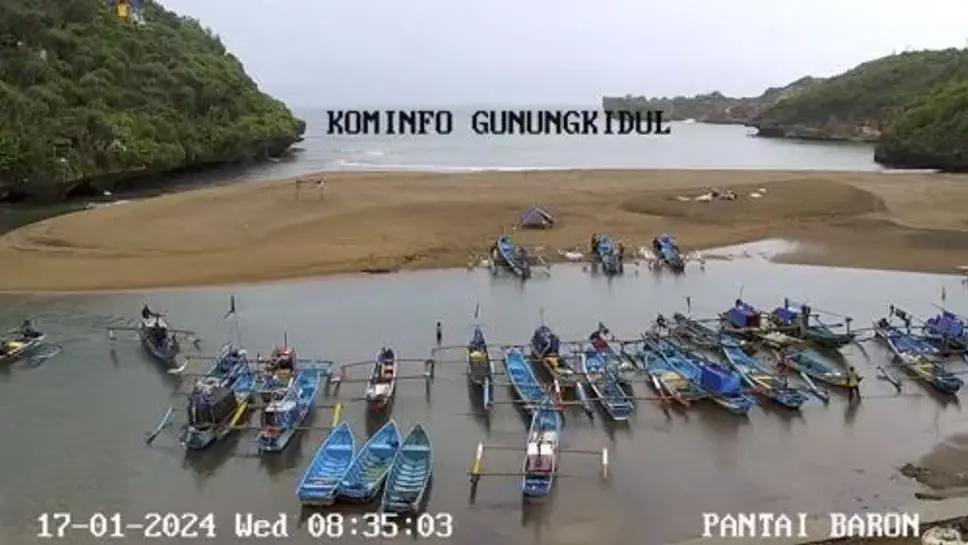 Live Webcam Pantai Baron Beach, Indonesia