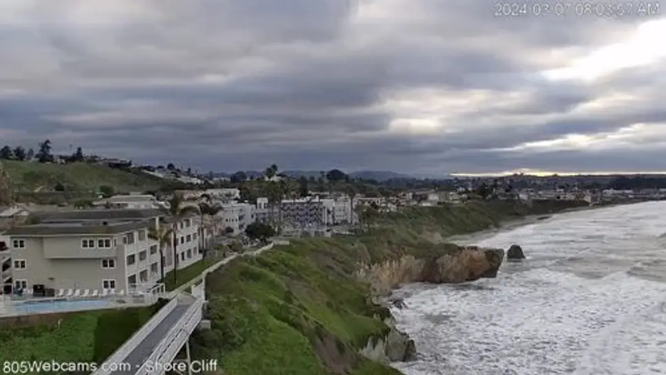 Webcam ao vivo Pismo Beach Shore Cliff, Califórnia