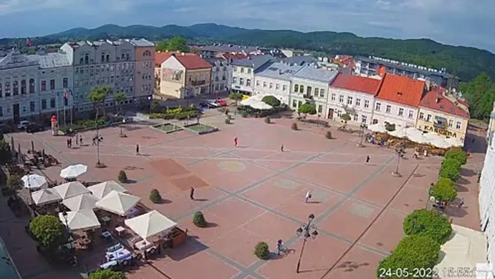 Live Webcam Sanok Market Square, Poland