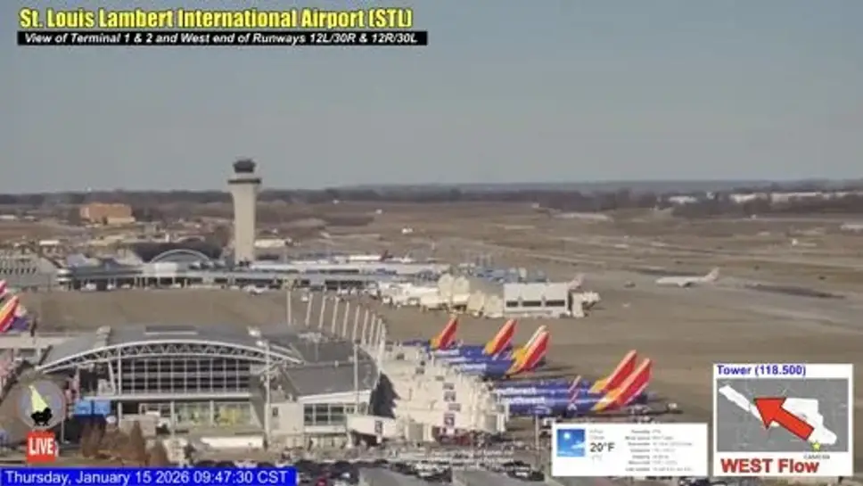 Live Webcam St. Louis Lambert Airport, MO